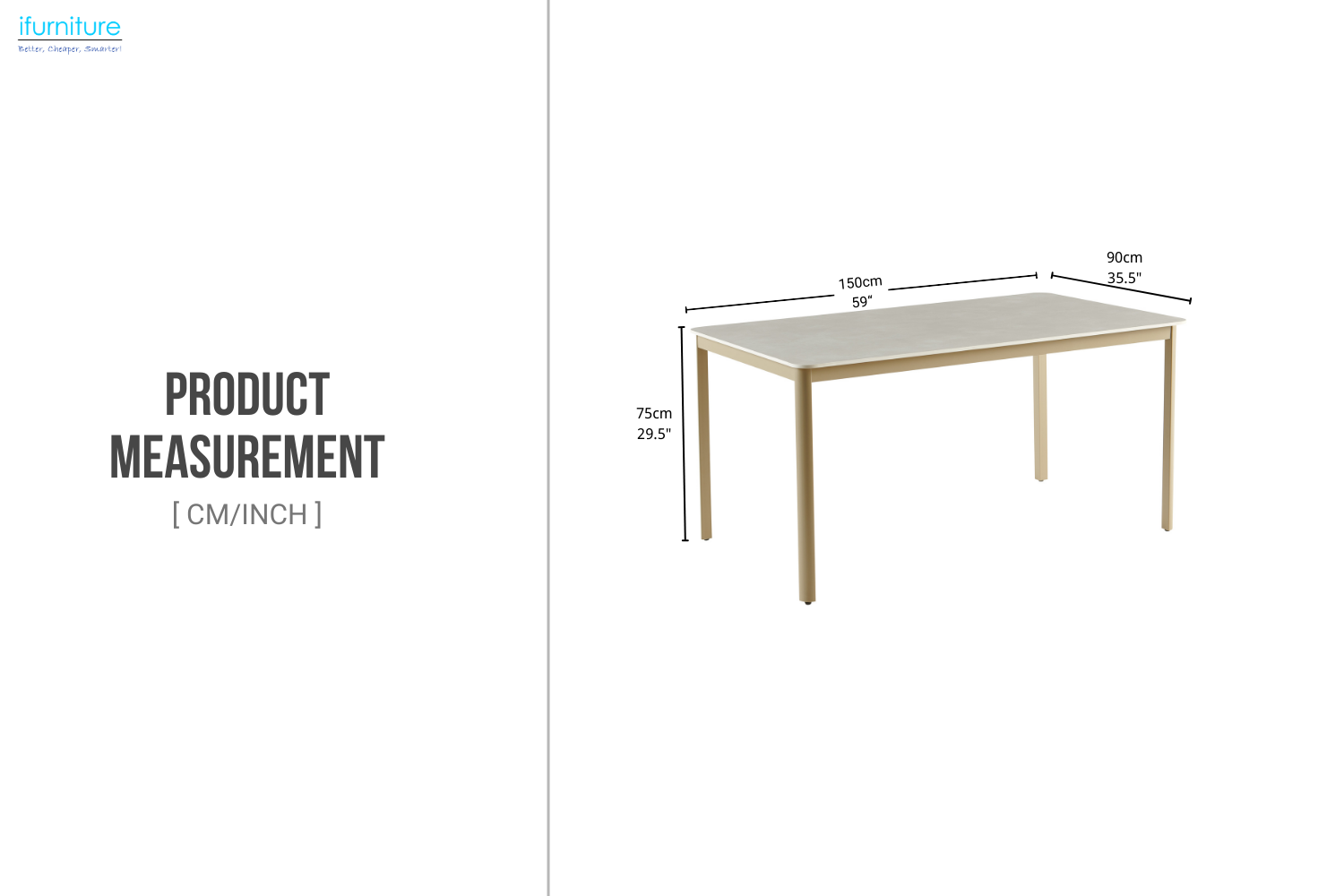 ONSLOW 150 Sintered Stone Top Dining Table