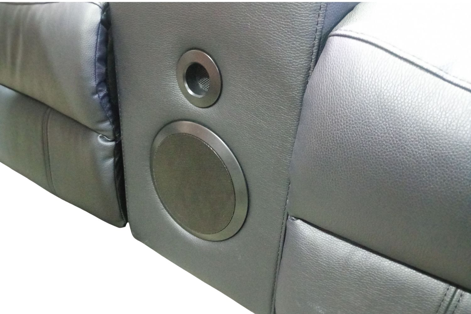 MODENA Air Leather Sectional Power Reclining Sofa with LED & Speaker ...