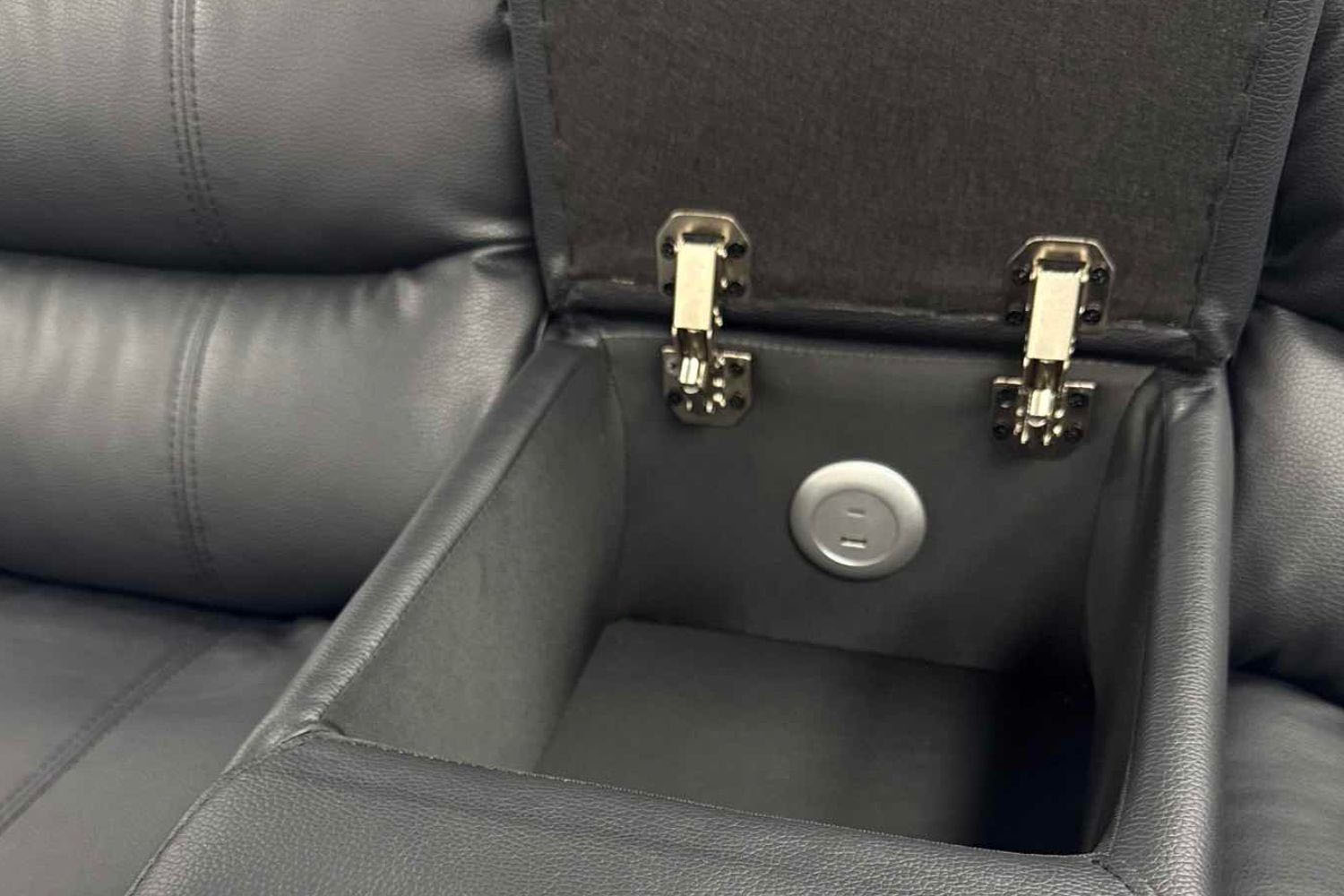 MODENA Air Leather Sectional Power Reclining Sofa with LED & Speaker ...