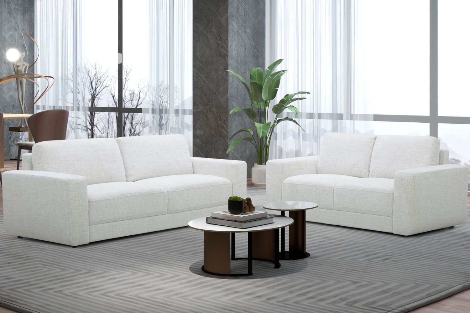 CORTONA 3/2 Seater Fabric Sofa Range - 3 Seater