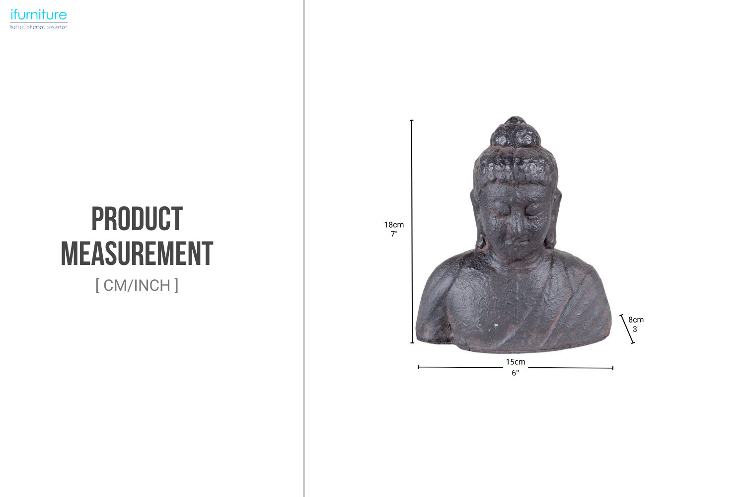 658-024 H18 Head Buddha Statue