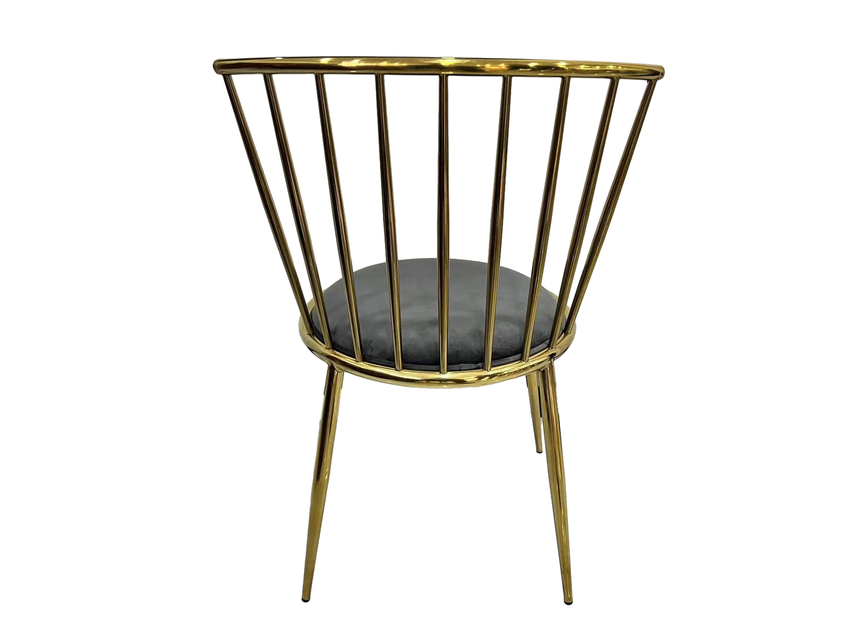 MARBELLO Gold Frame Velvet Dining Chair (Grey) - Each