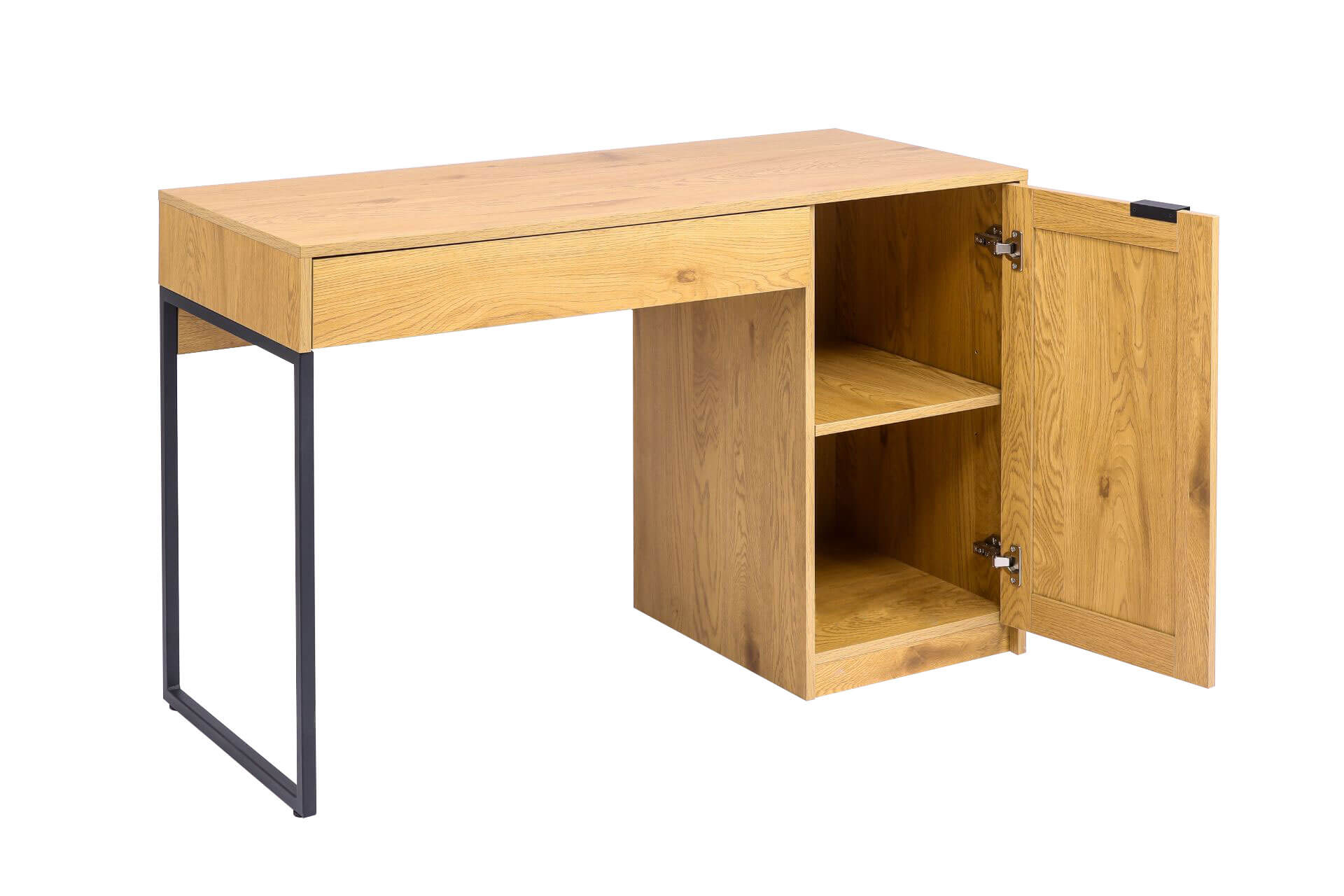 SAILOR 120 1 Door 1 Drawer Office Desk With Rattan *Oak