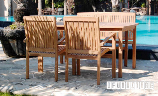 BALI Rectangular Solid Teak Table