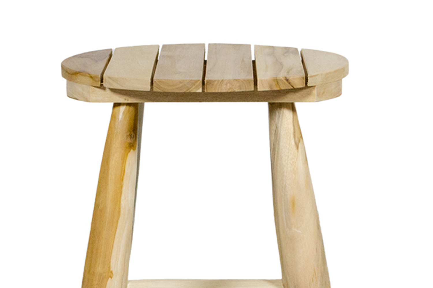 KOHLS Teak Wood Round Stool