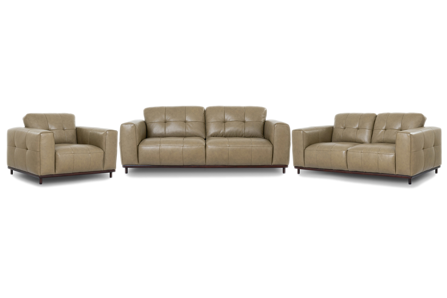KALONA 3/2/1 Seater 100% Genuine Leather Sofa Range (Taupe)