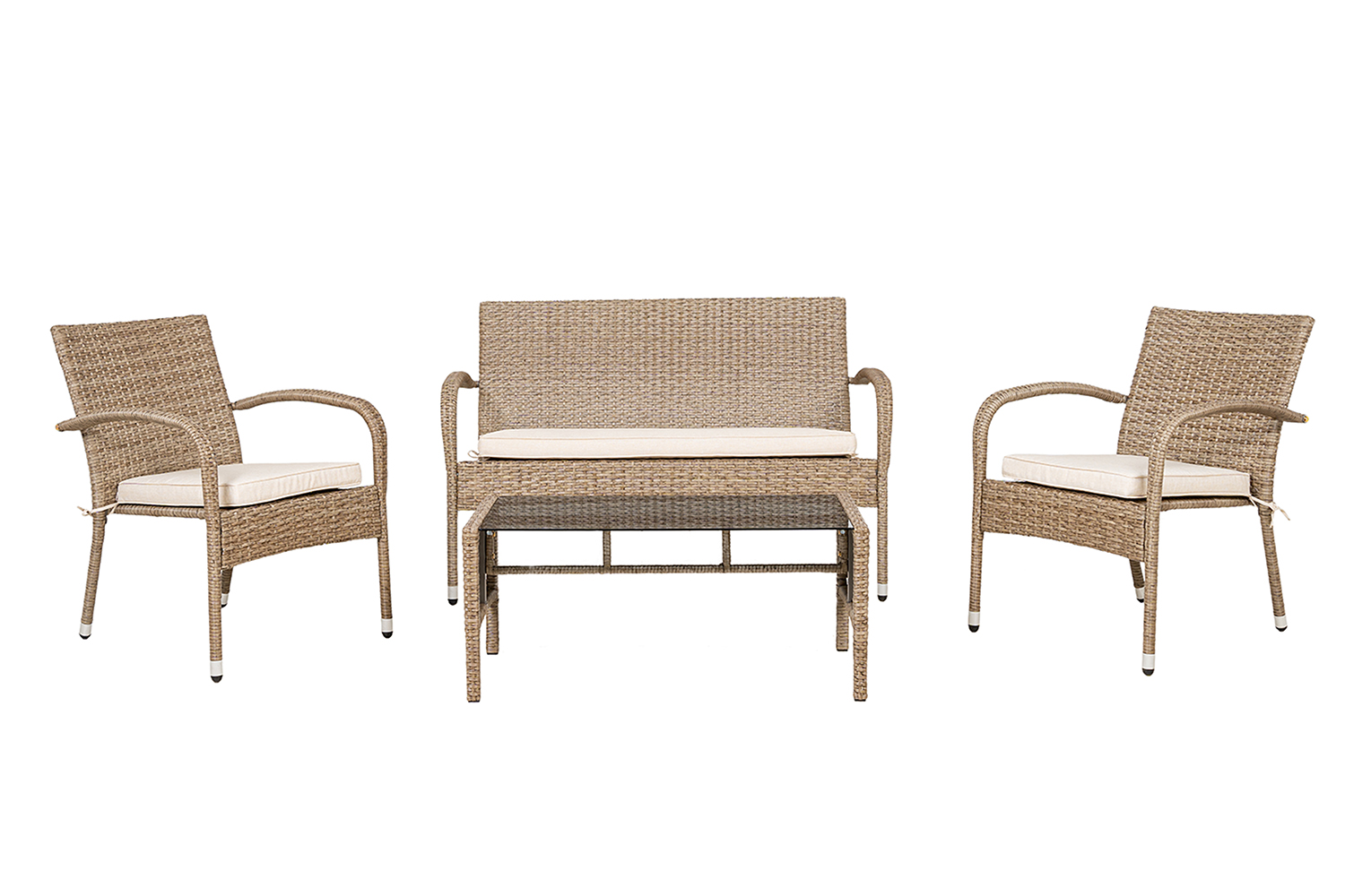 SLOAN 4PC Outdoor Dining Wicker Lounge Set