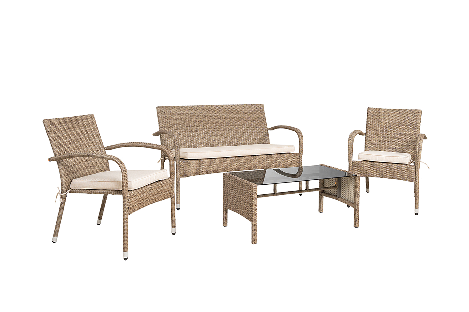 SLOAN 4PC Outdoor Dining Wicker Lounge Set