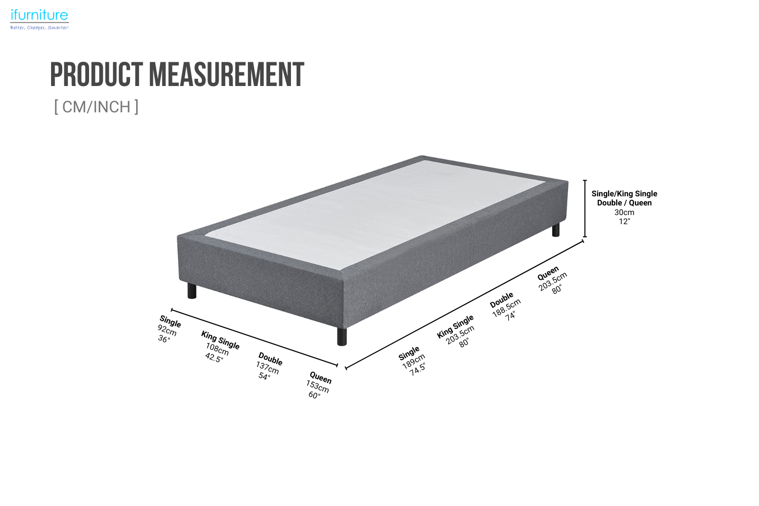 BAXTON Queen Size Bed Base