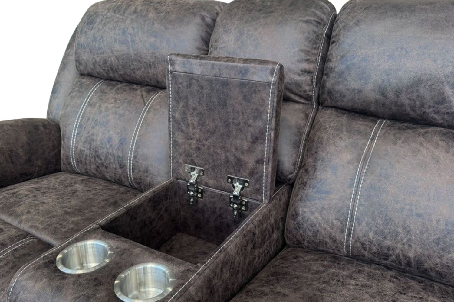 TANDY Manual Reclining Sofa Range with Storage Console & Cup Holders