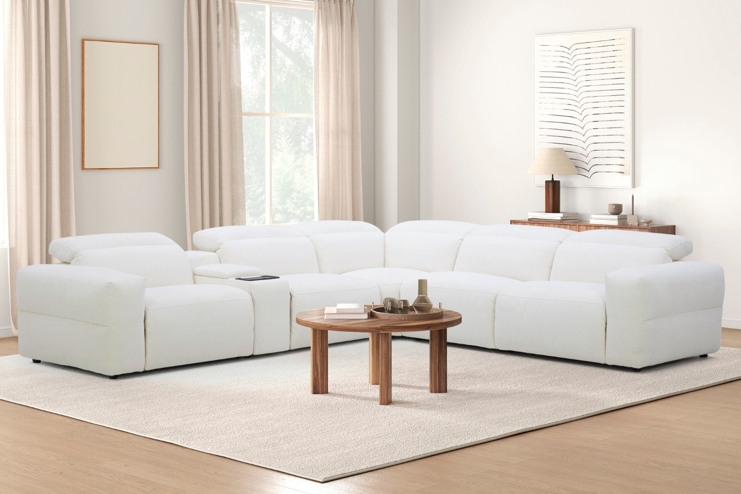 OMEGA Dual-Motor Power Recliner Sectional Modular Sofa Range with ...