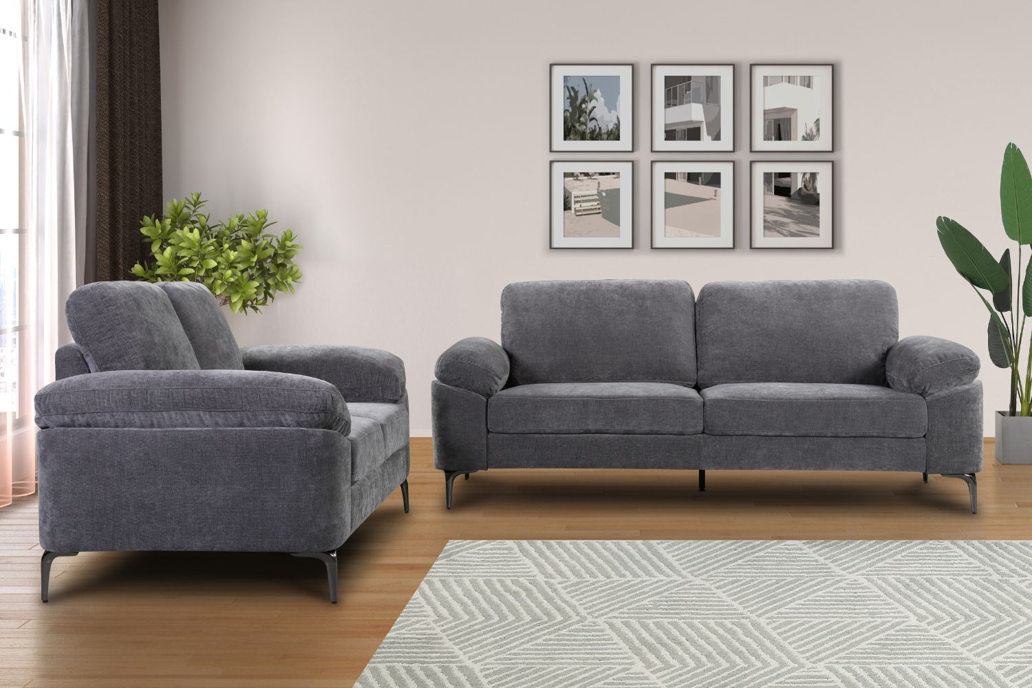 FRANKY Fabric 2-Seater Sofa