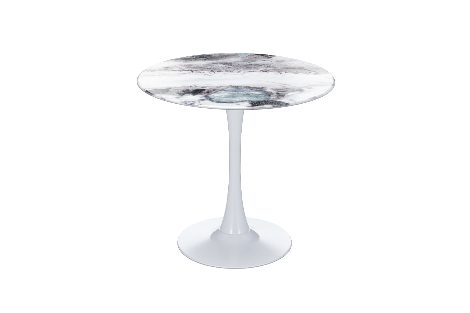 JACOB D80 Round Dining Table (White)
