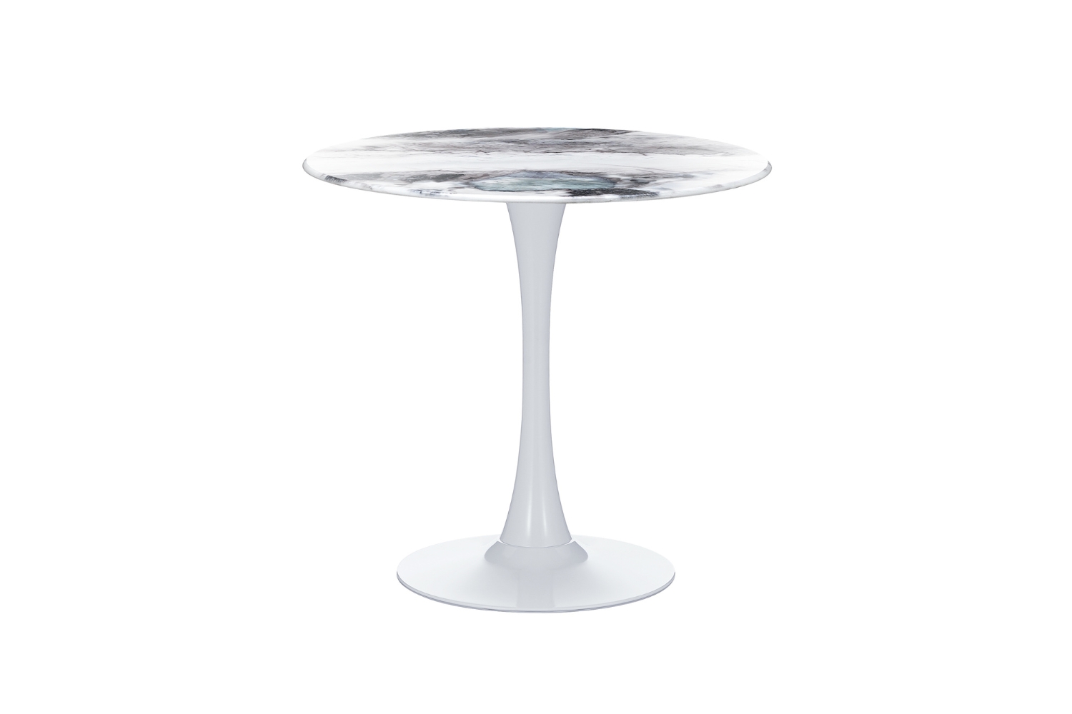 JACOB D80 Round Dining Table (White)