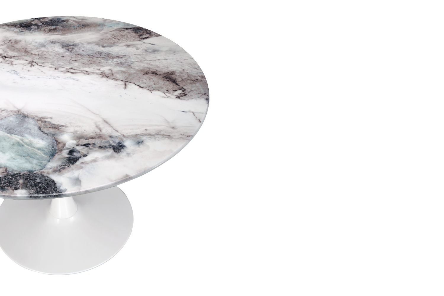 JACOB D100 Round Dining Table (White)