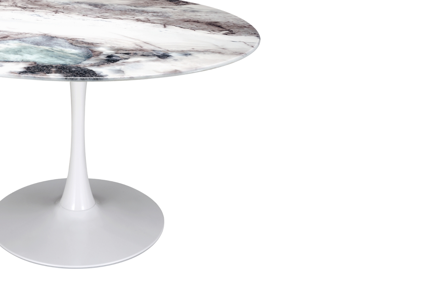 JACOB D100 Round Dining Table (White)