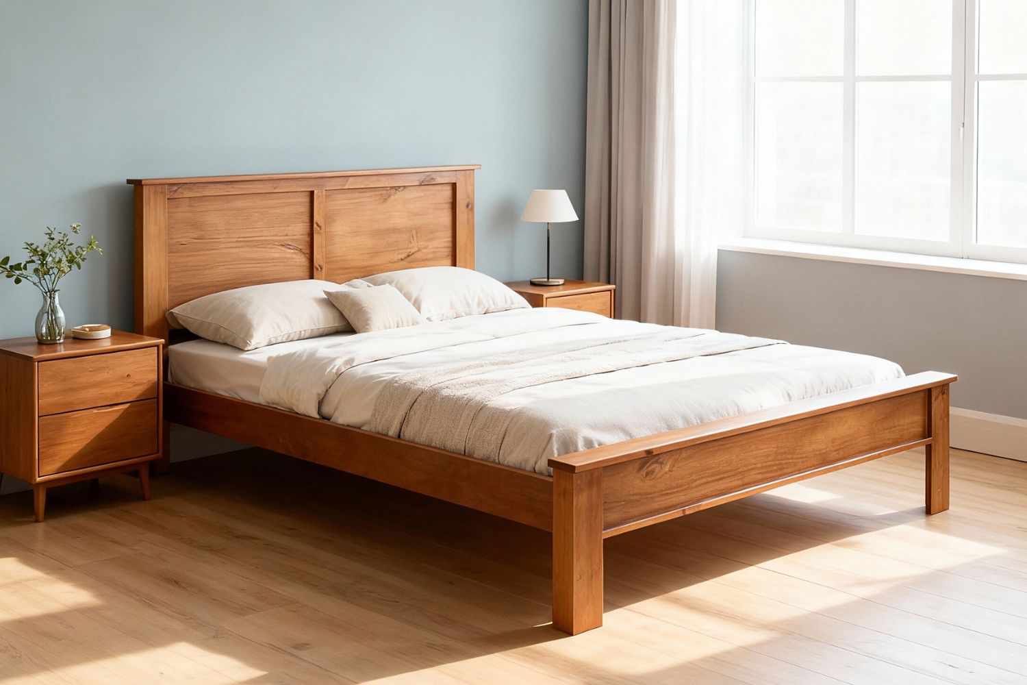 BAYARD Solid Pine Wood Bed Frame in Single/King Single/Double/Queen Size