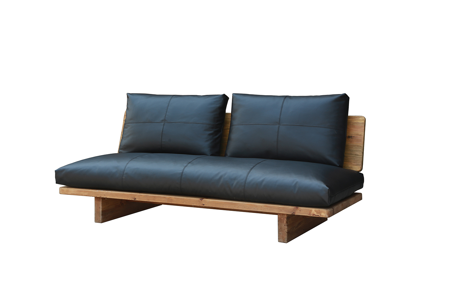 TIMBERA 3/2/1 Seater 100% Genuine Leather Reclaimed Pine Wood Sofa Range