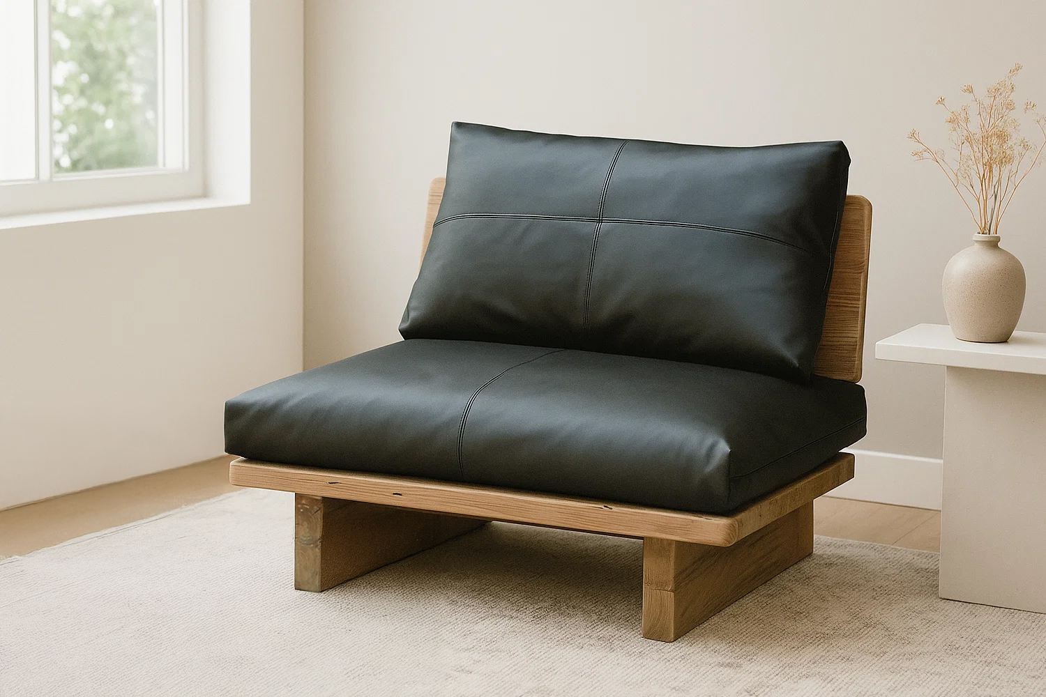 TIMBERA 3/2/1 Seater 100% Genuine Leather Reclaimed Pine Wood Sofa Range