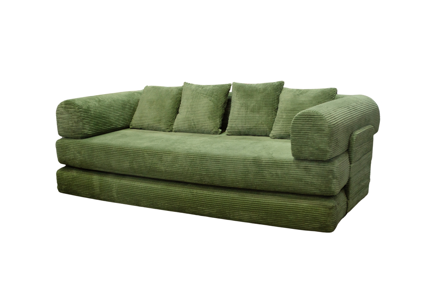 SINDARA Modular Compressed Sofa/Folding Sofa Bed Range (Green) - 3 Seater Sofa