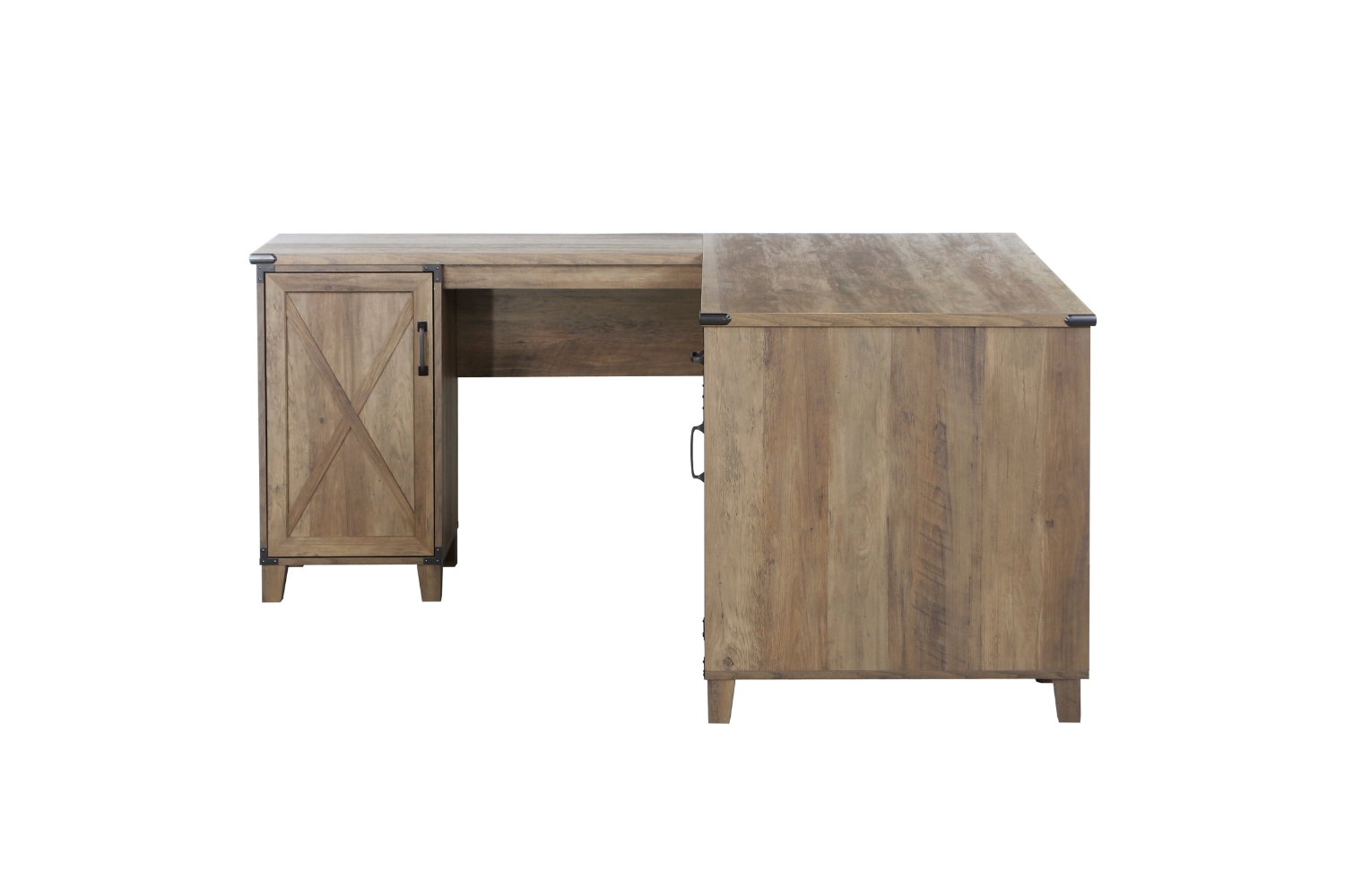 ELBIN L-Shaped Desk with Integrated Storage Compartment