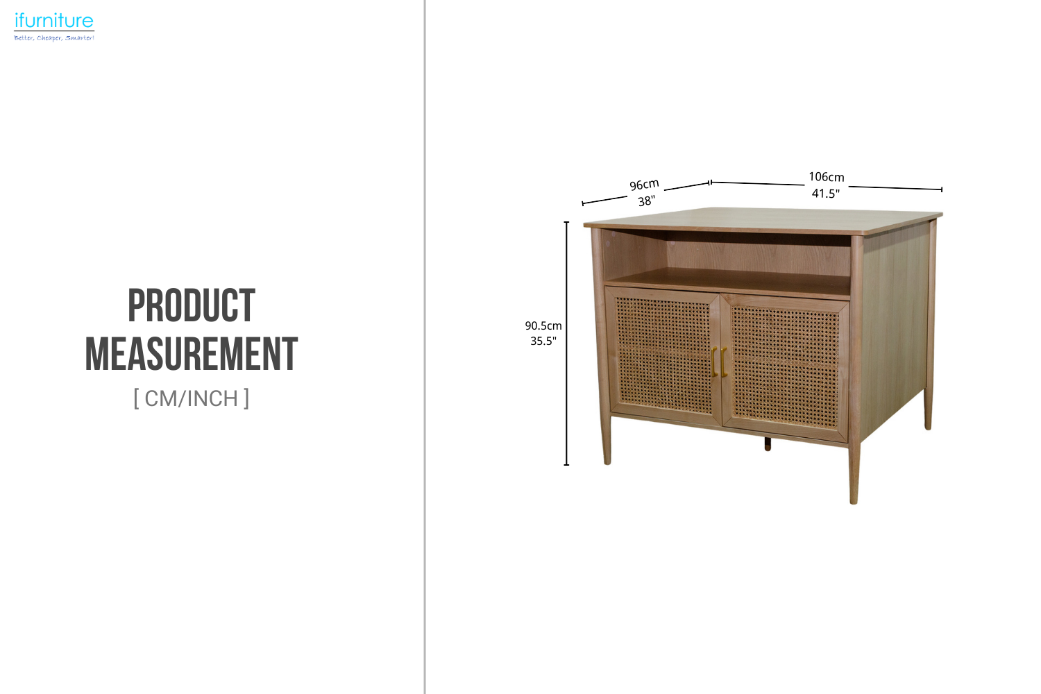 BROCK 2-Door Kitchen Island