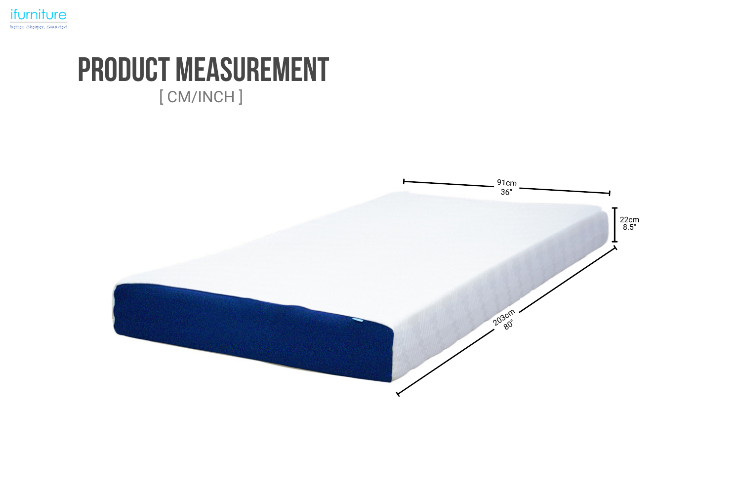 MOTIONFLEXI Memory Foam Mattress Set in Long Single/Queen/Split Super ...