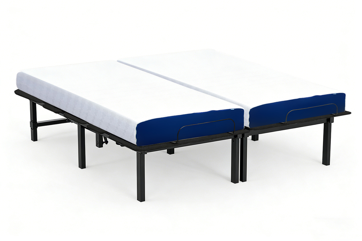 MOTIONFLEXI Electric Adjustable Bed Base with Memory Foam Mattress Set ...