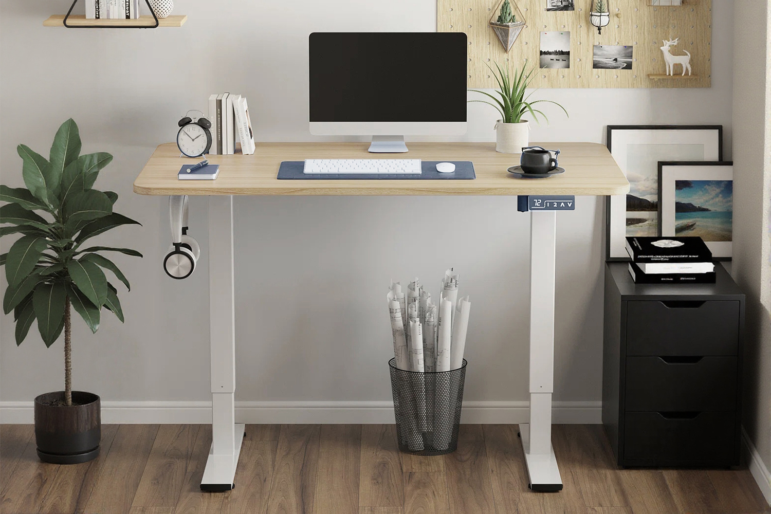 NEXUS 140 Electric Height Adjustable Standing Desk with LED Display ...