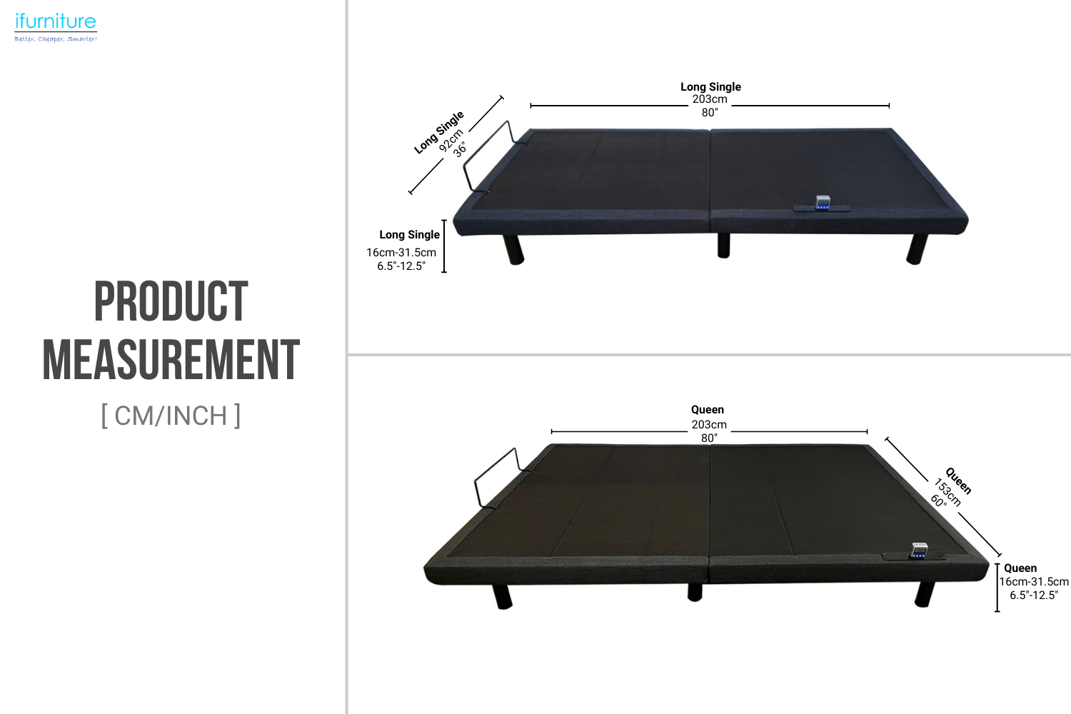 MOTIONFLEXI PRO Electric Adjustable Bed Base - Long Single Size
