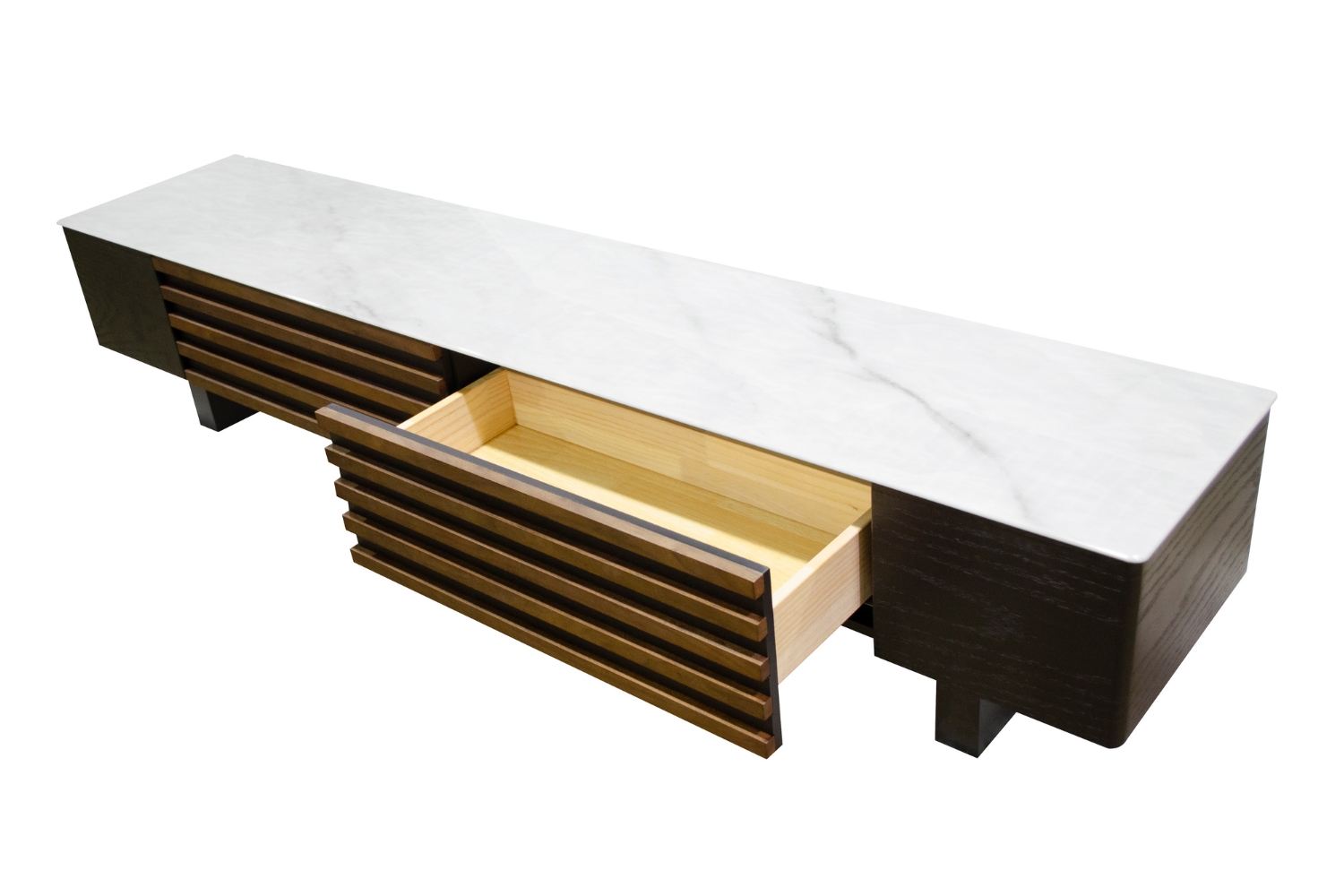 TROVE 200 Tempered Glass Top TV Unit