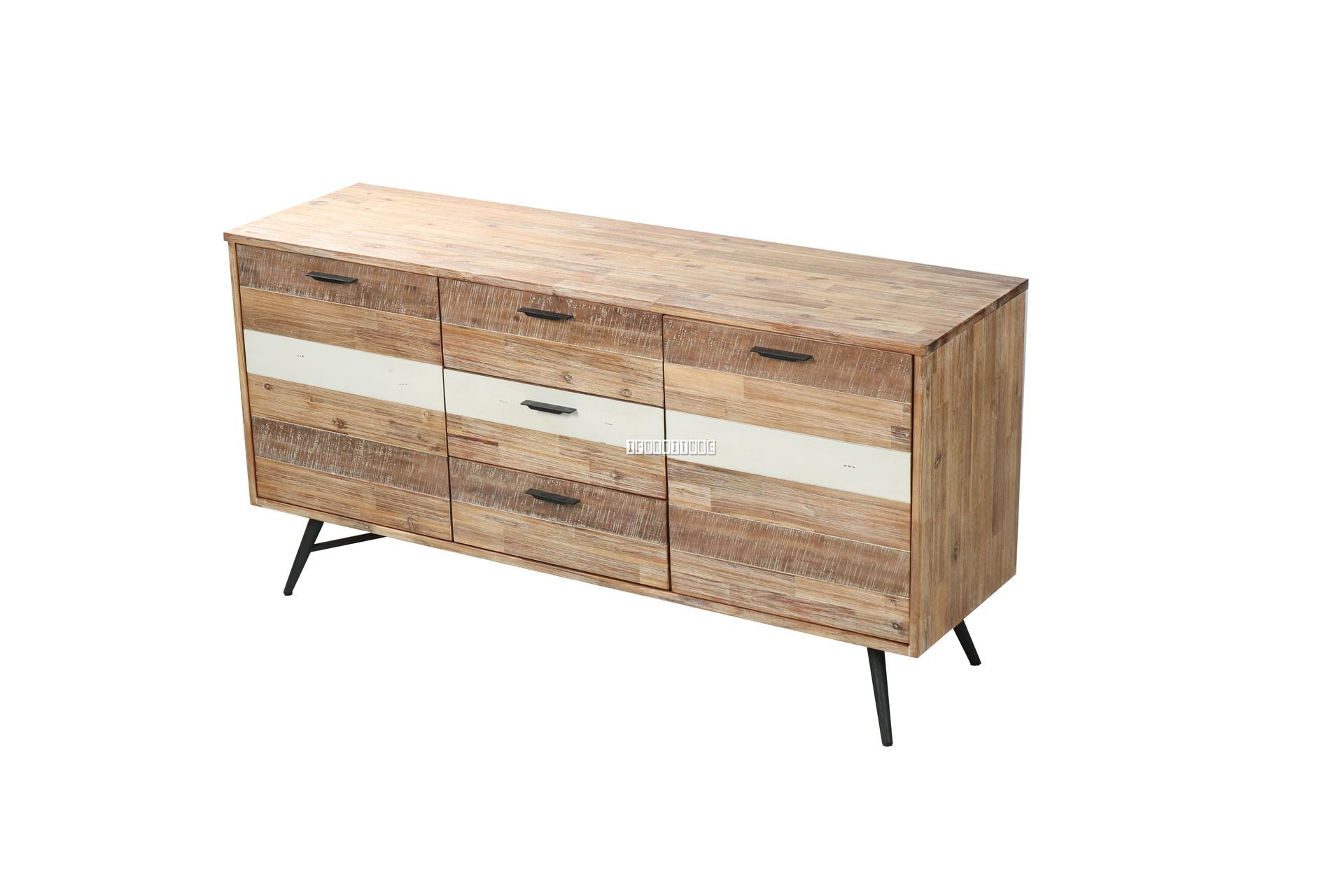 LEAMAN 1.6M Solid Acacia Wood Sideboard