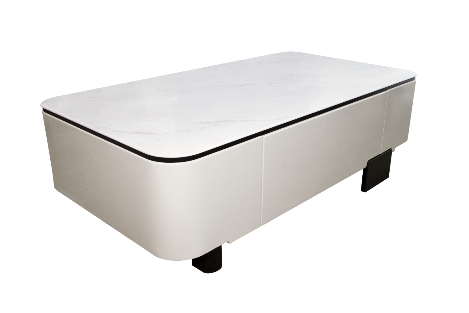 ARIANNA 130 Engineered Stone Top Coffee Table with 2-Drawer