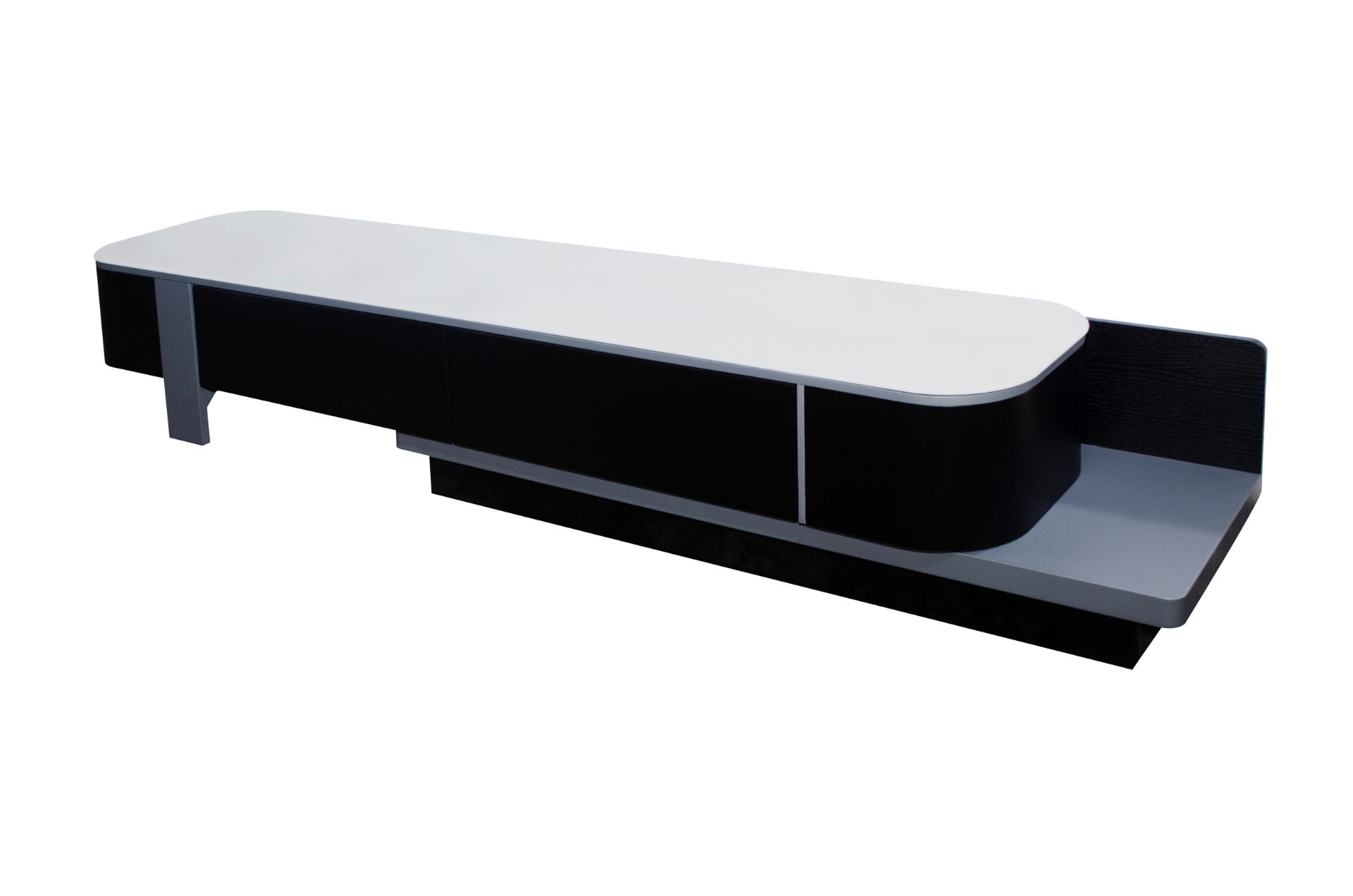 AURELIO 180-280 Extension Engineered Stone Top TV Unit with 2-Drawer