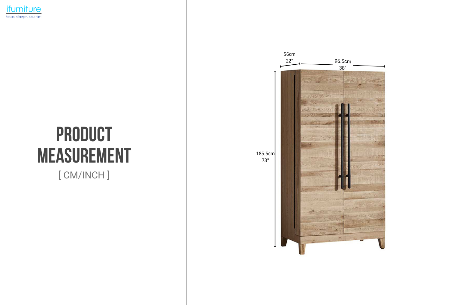 WALLACE Large Oak Wood Multifunctional Storage Bar Cabinet