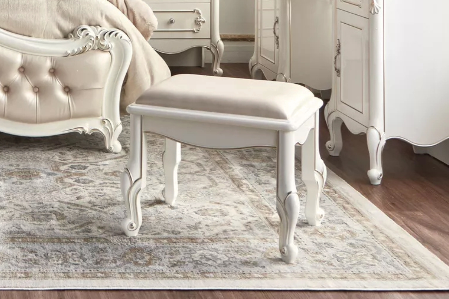 CHATEAU Bedroom Combo Set with Stool in Super King Size - 7PC Combo