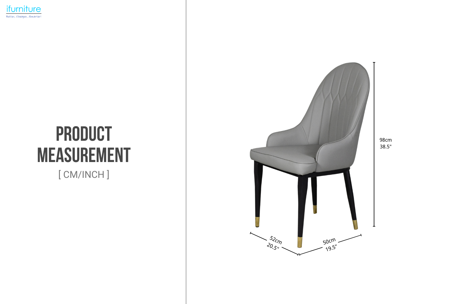 MILDA Dining Chair (Dark Grey)