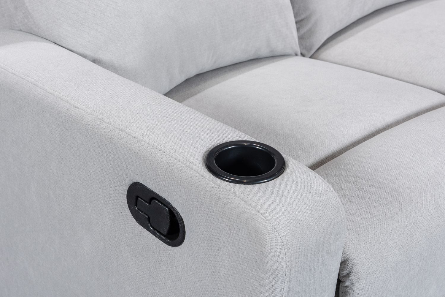KIMMO 2-Seater Manual Reclining Sofa with Cup Holders