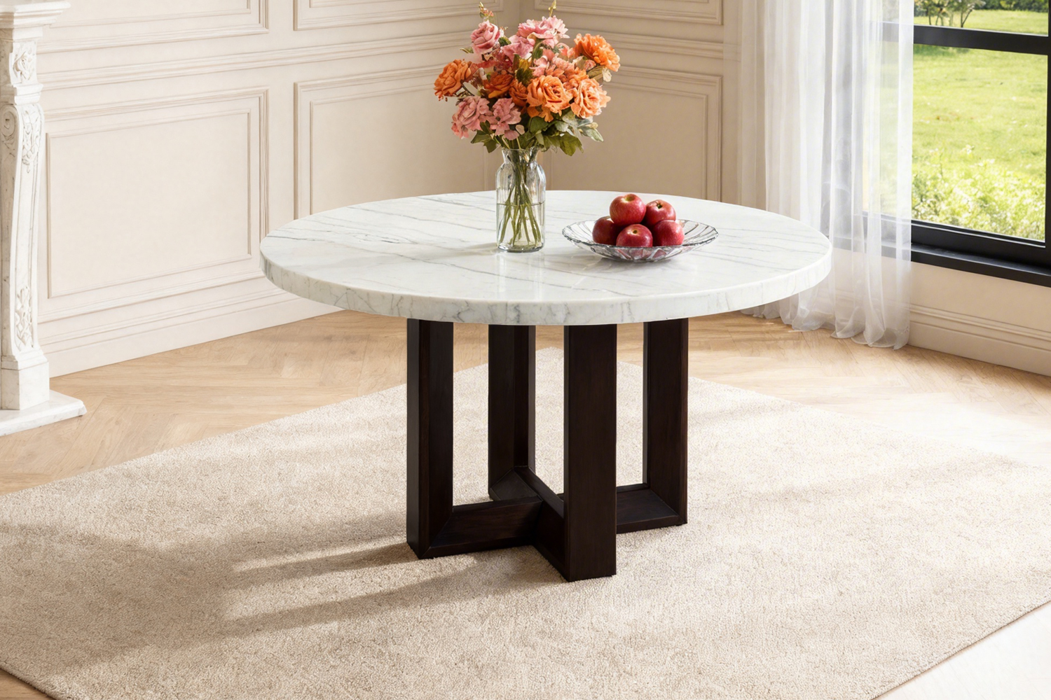 EDWYN D137 Marble Top Dining Table