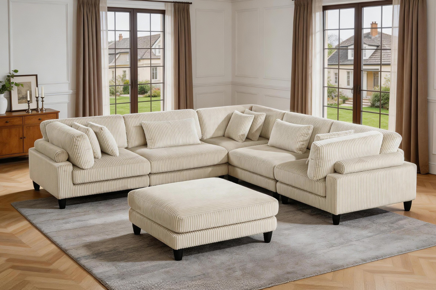 VIANNA Sectional Modular Sofa Range (Beige)