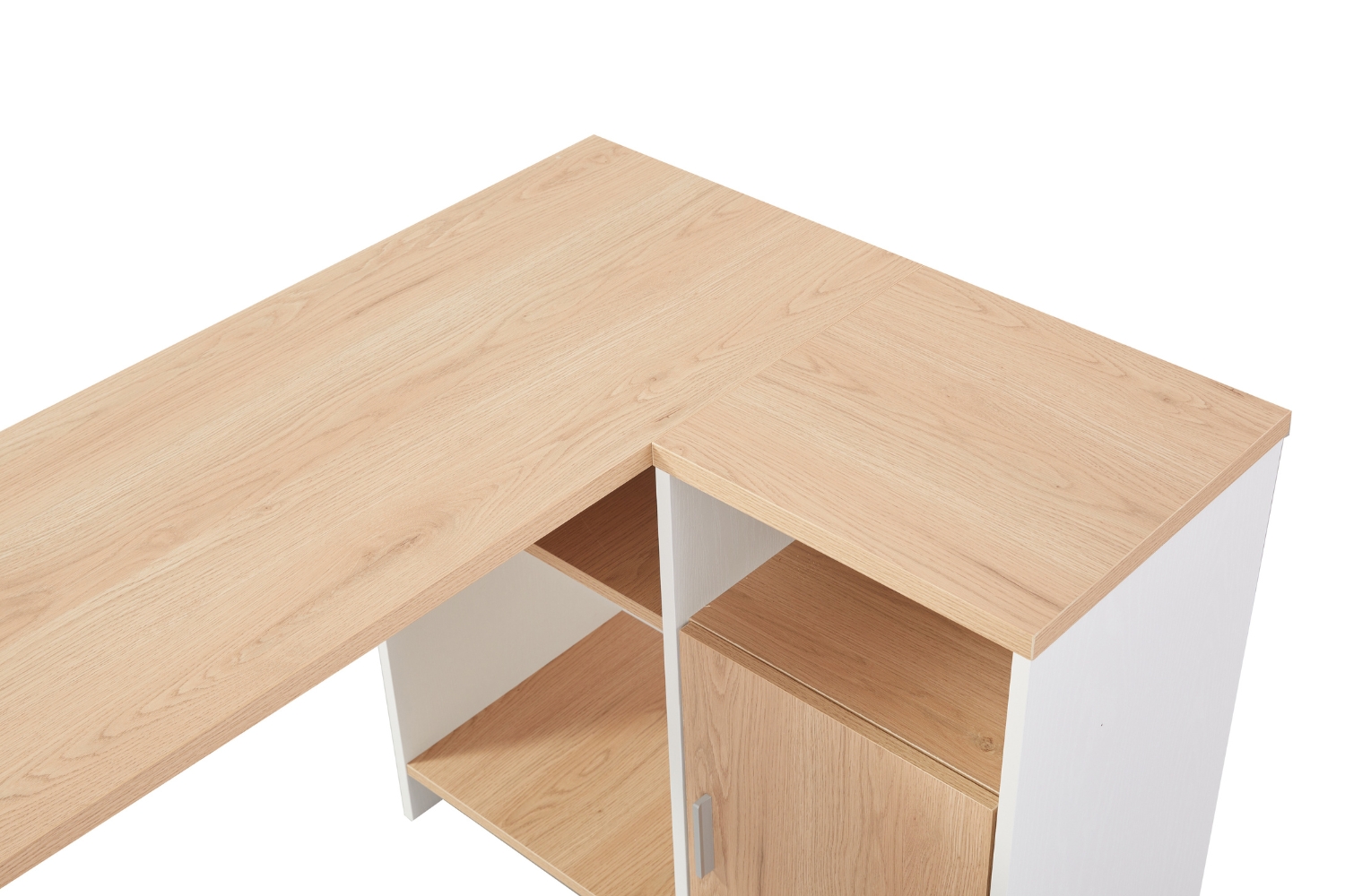 VESTON 145 L-Shaped Corner Writing Desk with Storage