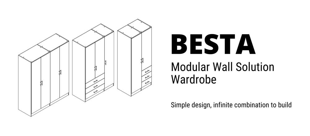 BESTA Modular Wardrobe Wall Solution | Custom Wardrobes | Best Price ...