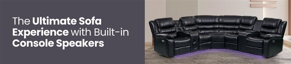 The Ultimate Sofa Experience with Built-in Console Speakers