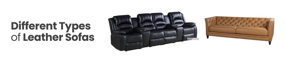 4 Different types of leather sofas