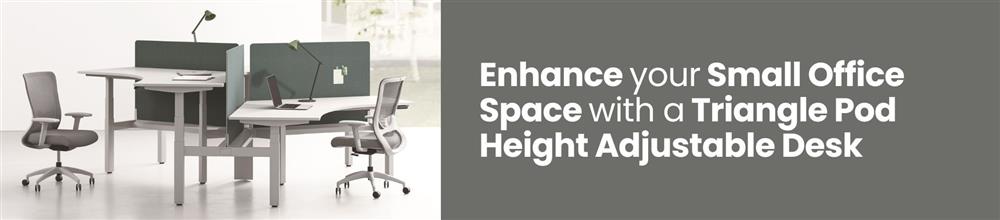 Enhance Your Small Office Space with a Triangle Pod Height Adjustable Desk