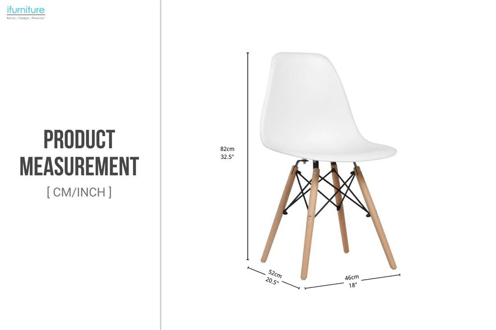 DSW Replica Eames Dining Side Chair (White)