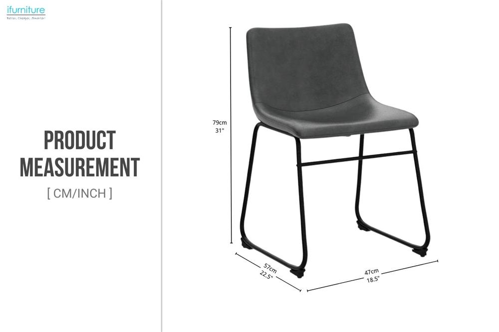 KRISTA Dining Chair (Grey)