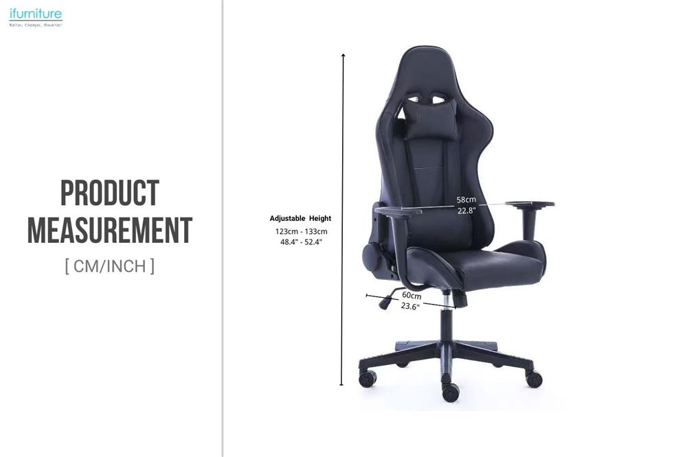 RAIDERS Swivel Gaming Chair (Black)