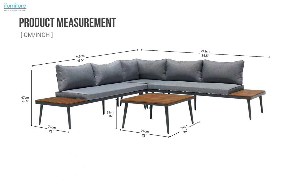 TOPAZ Sectional Outdoor Lounge Sofa Set