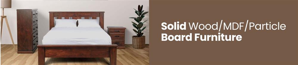 The difference between solid wood, MDF, and particle board material